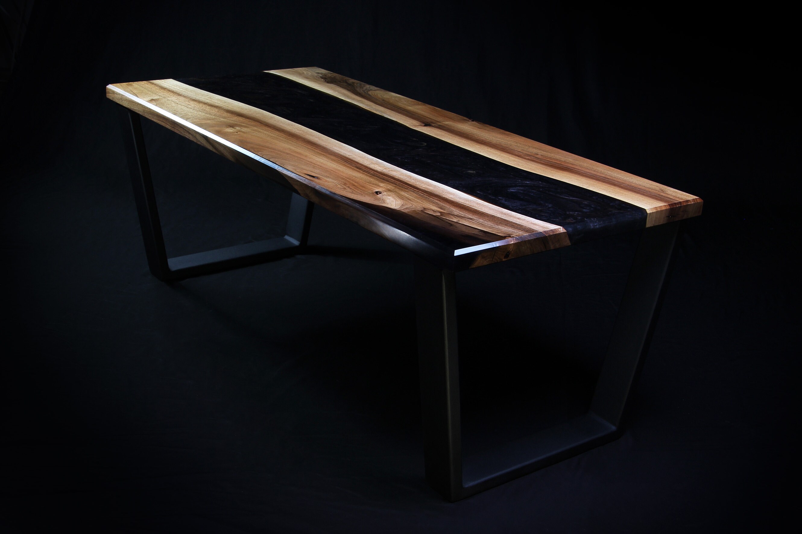 Live Edge Walnut River Coffee Table Modern Design One of a Kind ...