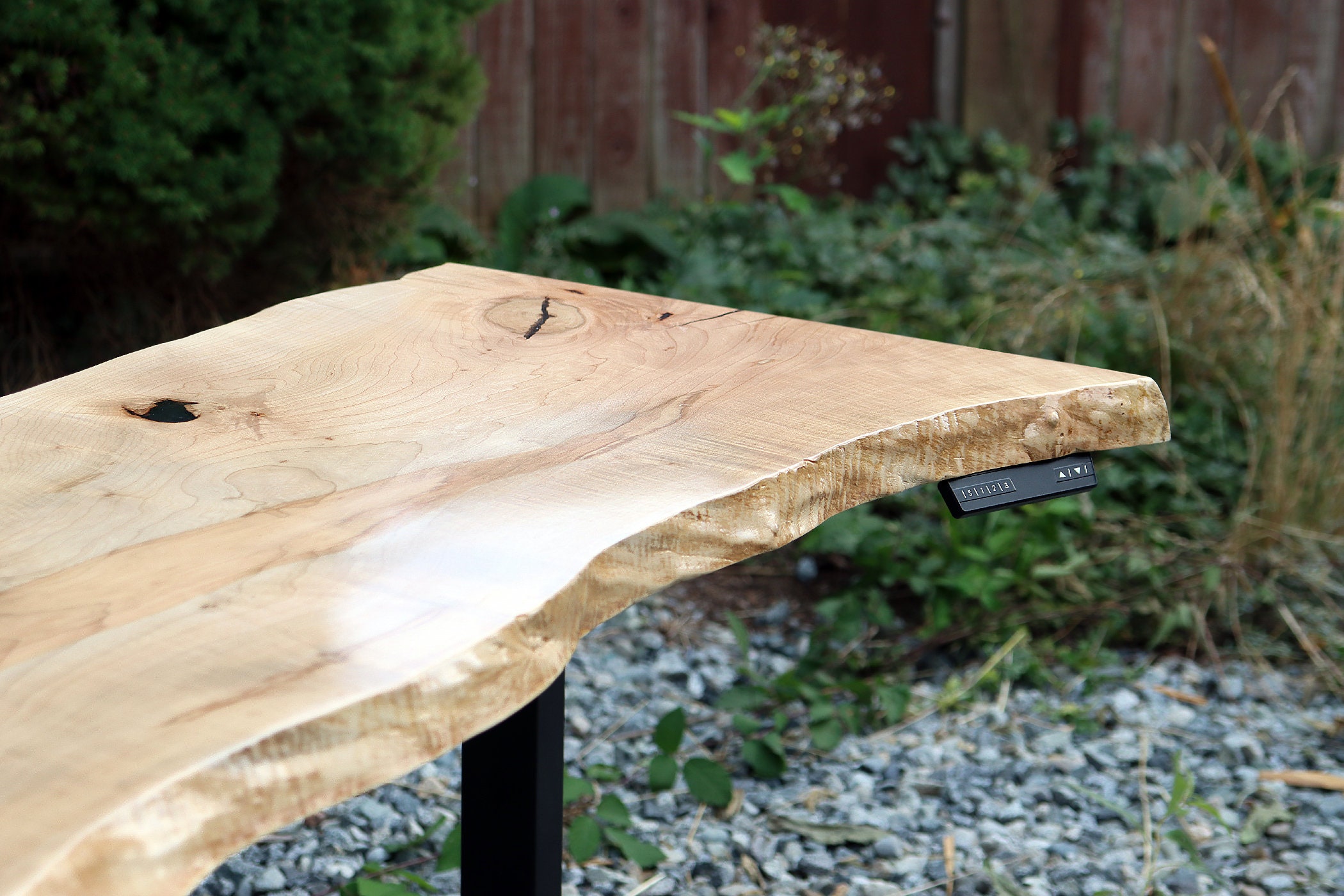 Custom Figured Maple Live Edge Desk - Professionally Made in Canada (no ...