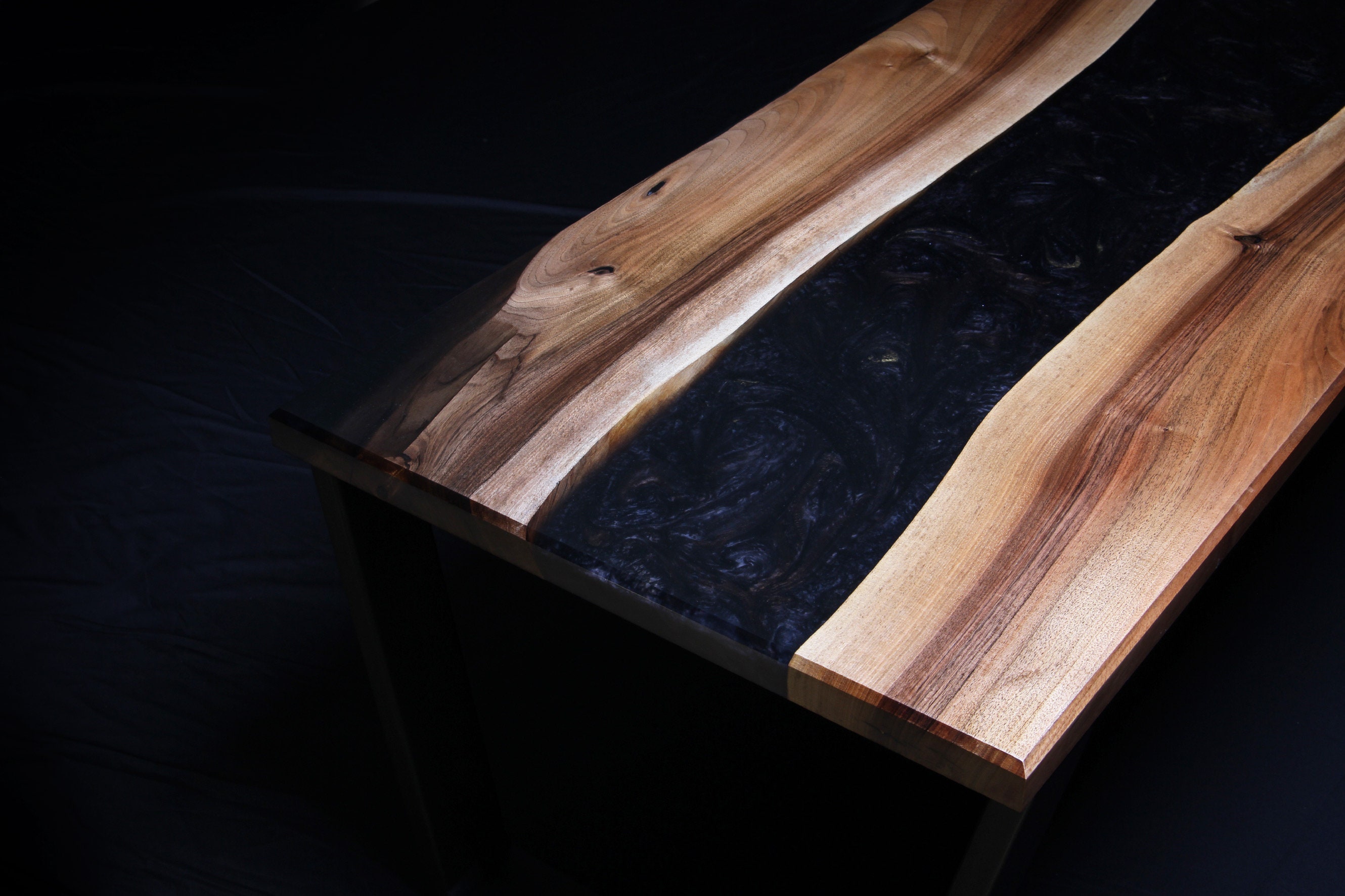 Live Edge Walnut River Coffee Table Modern Design One of a Kind ...