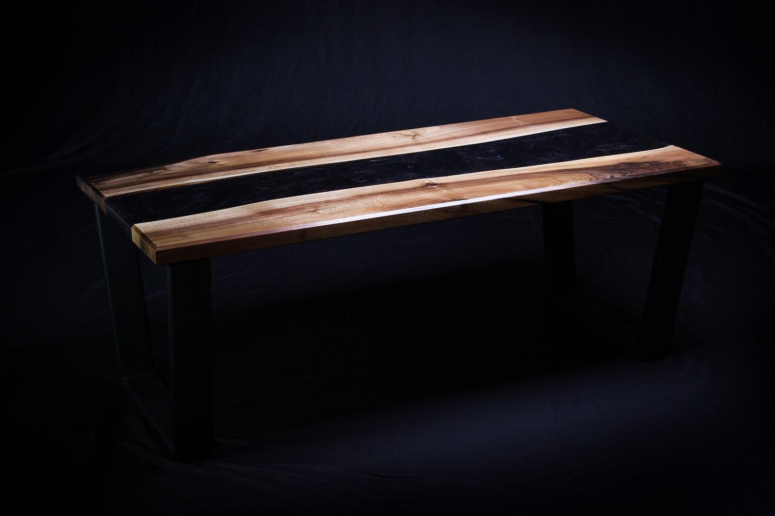 Live Edge Walnut River Coffee Table Modern Design One of a Kind ...
