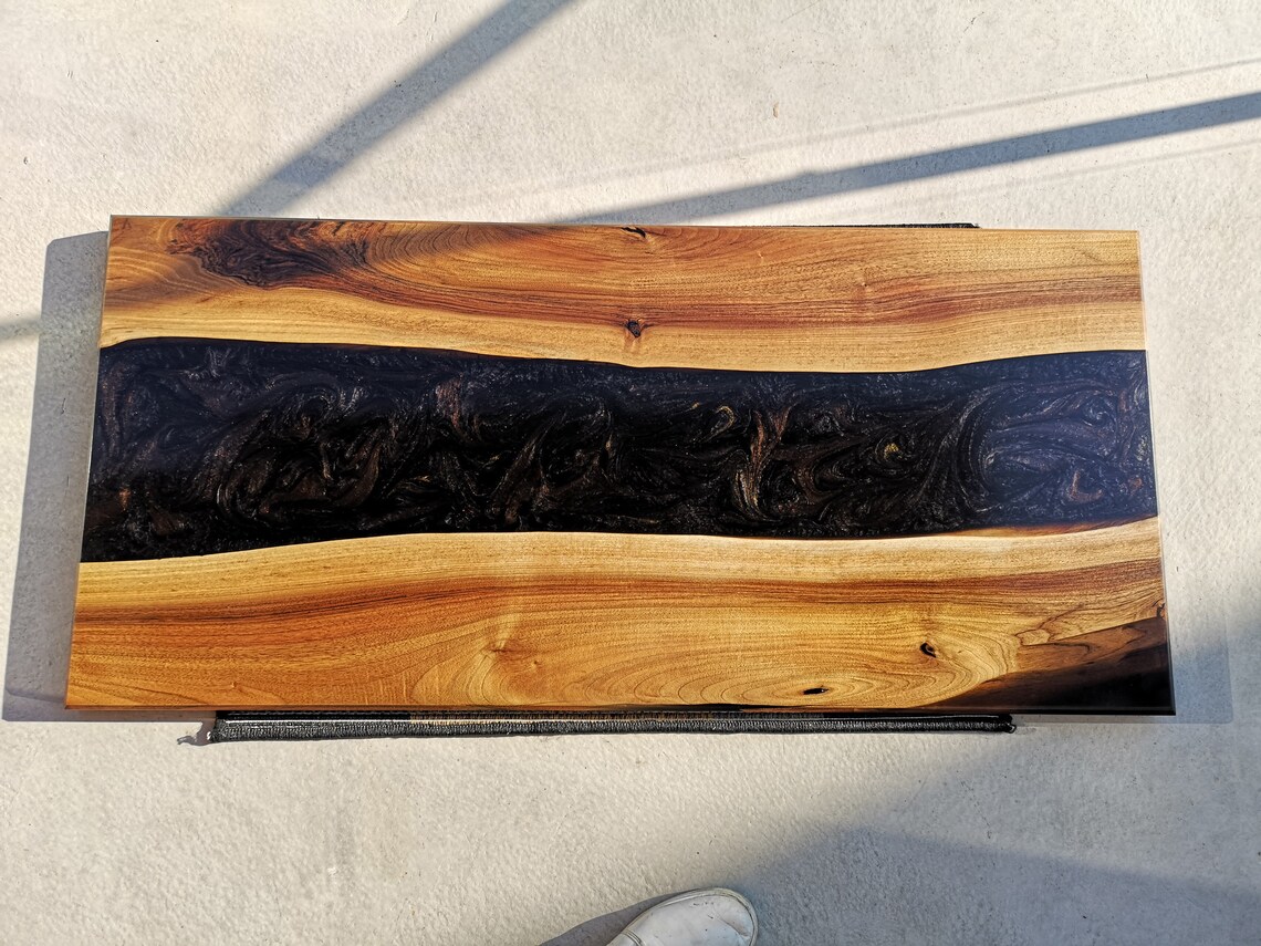 Live Edge Walnut River Coffee Table Modern Design One of a Kind ...