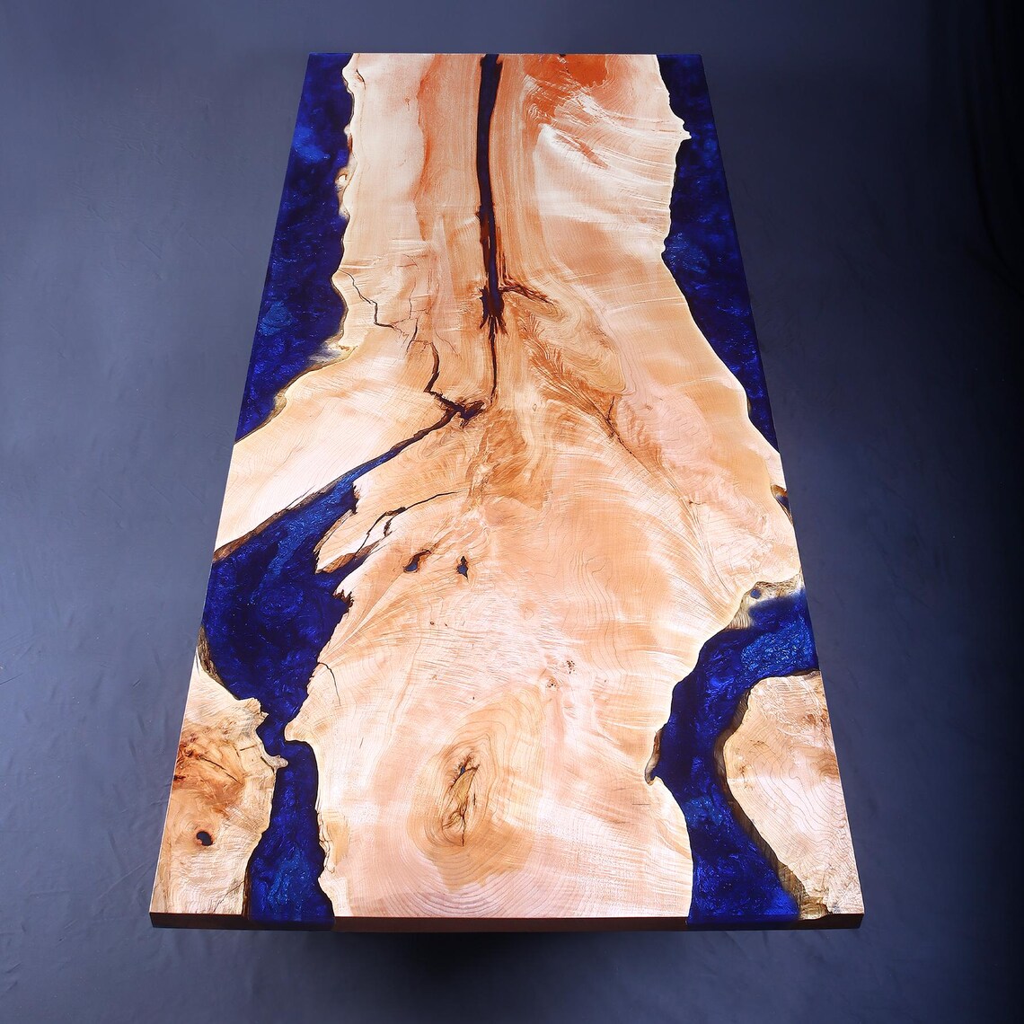 Live Edge River Dining Table - Customizable Made to Order - Shipping ...