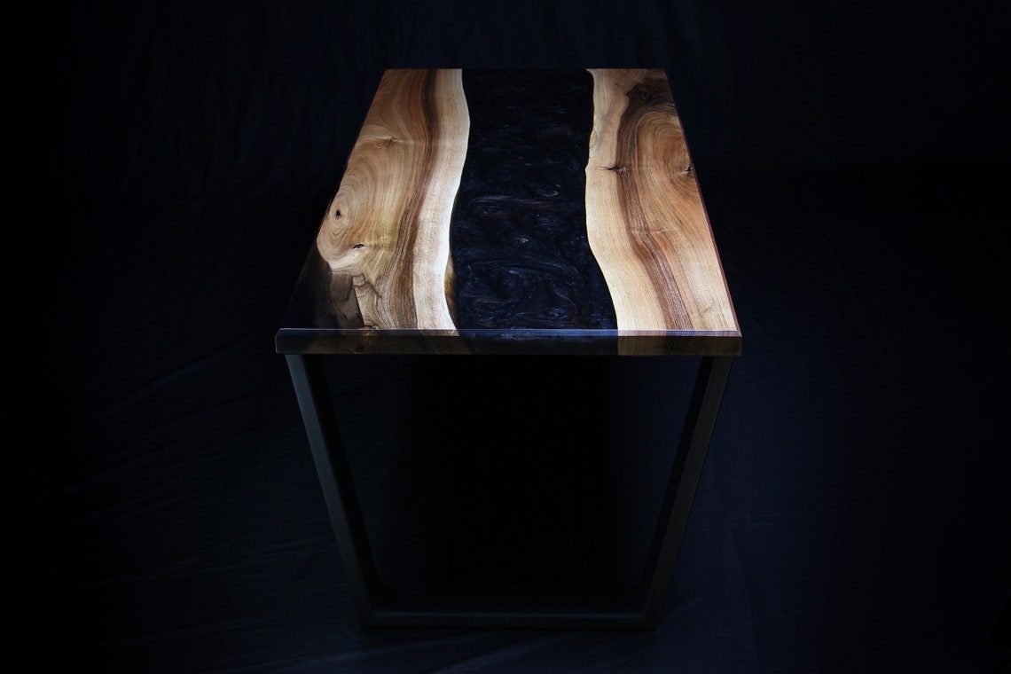 Live Edge Walnut River Coffee Table Modern Design One of a Kind ...