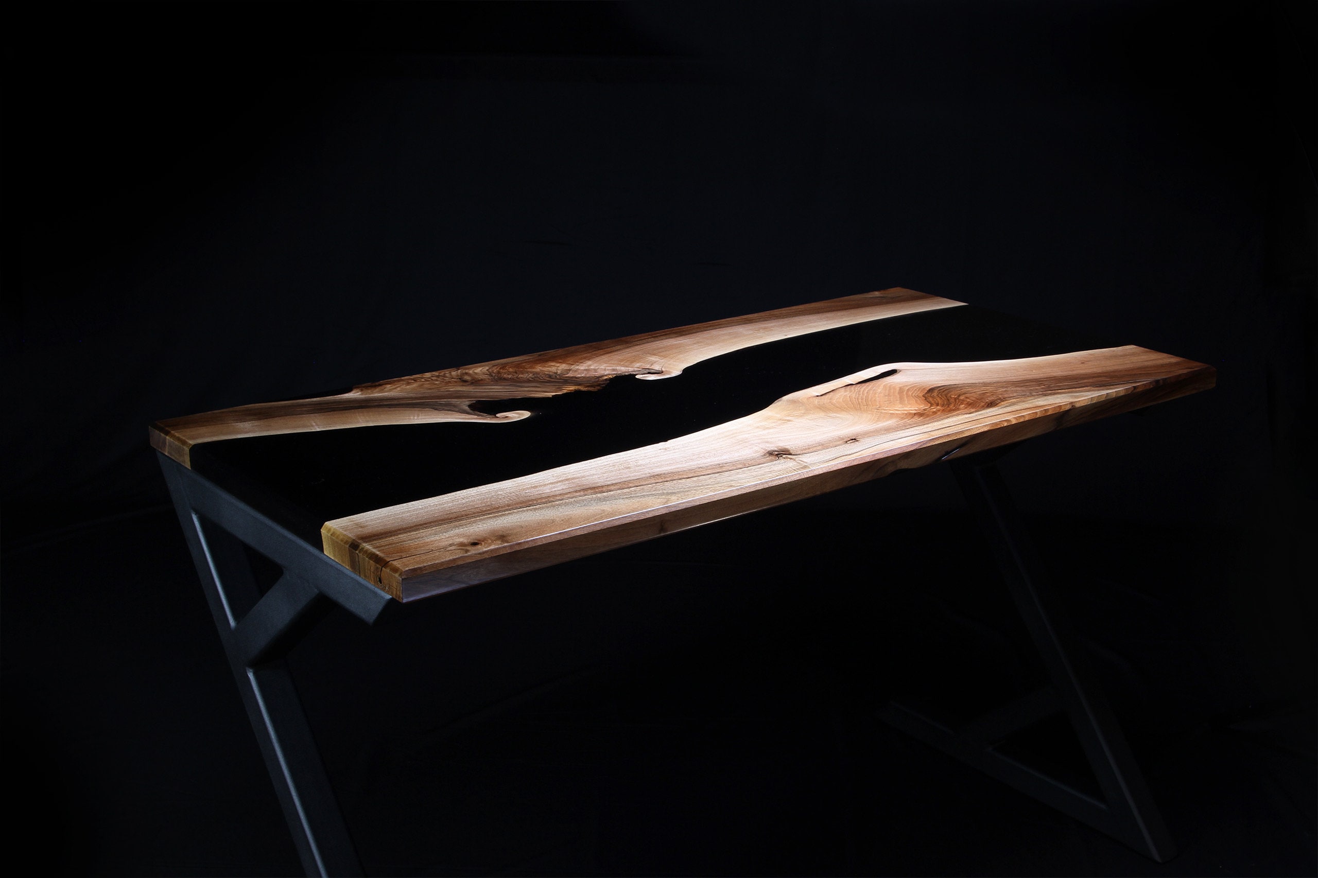 Live Edge Epoxy River Desk River Table Custom Made to - Etsy Canada