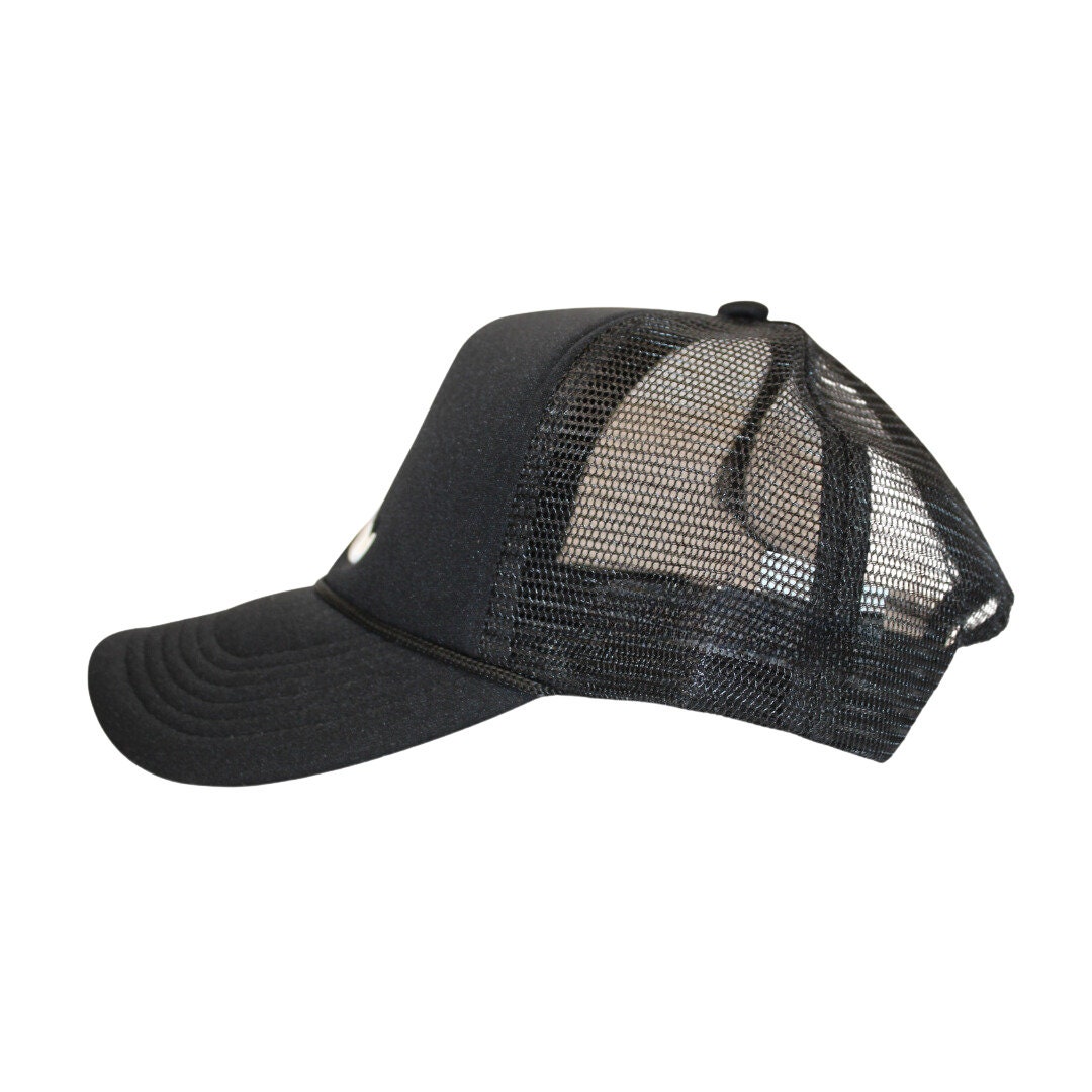 Atlanta "a" Trucker Black Cap | Baseball Hat With Embroidered Stars ...