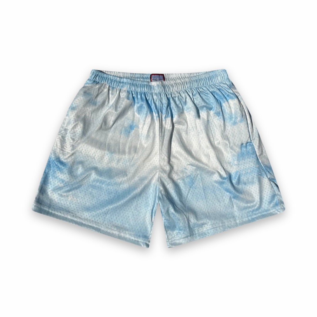 Handsewn Paisley Mesh Shorts | Clouds Mesh Shorts | Casual Shorts ...
