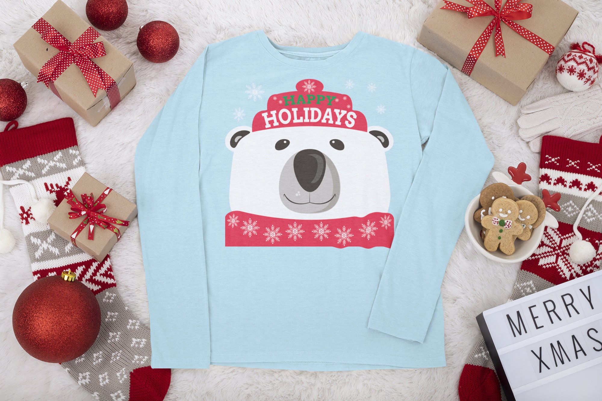 Holiday Polar Bear Png, Christmas Png, Holiday Png, Sublimation and ...