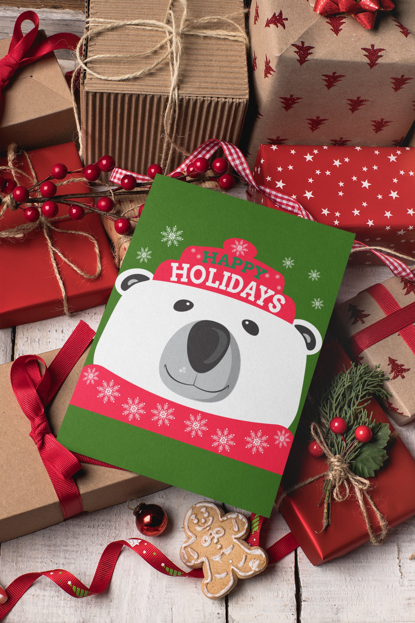 Holiday Polar Bear Png, Christmas Png, Holiday Png, Sublimation and ...