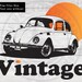 Vintage Bug Car Svg Eps and Png Digital Design Download - Etsy