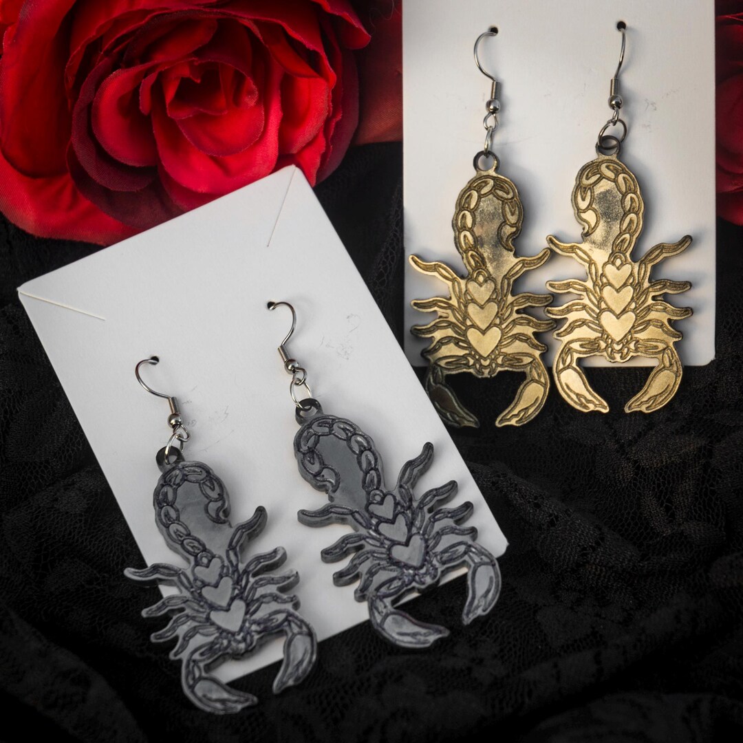 Gothic Zodiac Scorpion Dangle Earrings ~ Alternative Jewelry Goth Witch ...