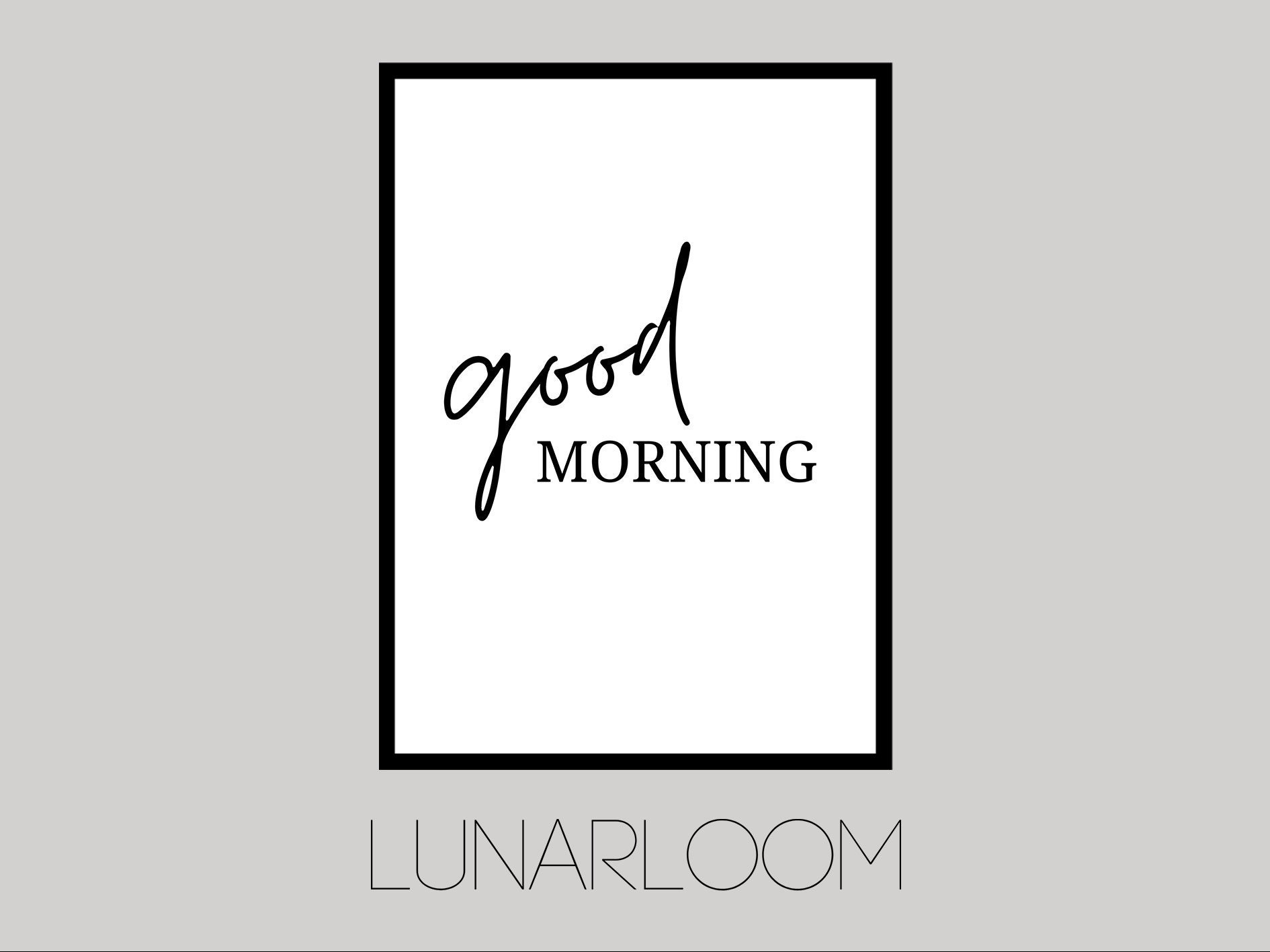 Good Morning Print Home Bedroom Prints Home Bedroom Wall - Etsy UK