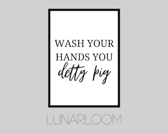 Wash Your Hands You Detty Pig Print | Sex Education Meme Eric Effiong ...