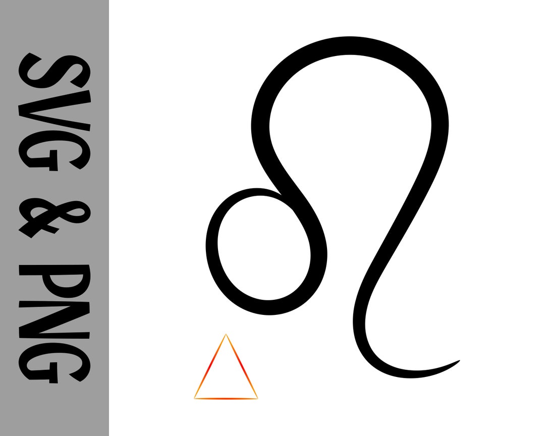 Leo Zodiac Sign With Fire Element Symbol. SVG and PNG. Digital Download ...
