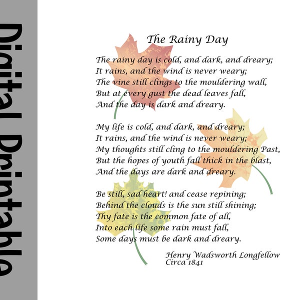 Rainy Day Quote - Etsy