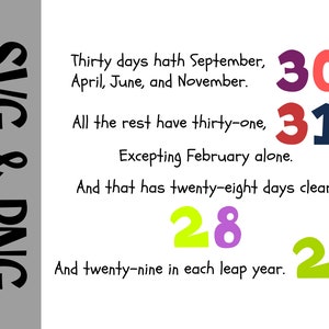 Leap Year Poem. SVG and PNG. Digital Download. Cut File. Printable. - Etsy