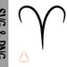 Aries Zodiac Sign With Fire Element Symbol. SVG and PNG. Digital ...