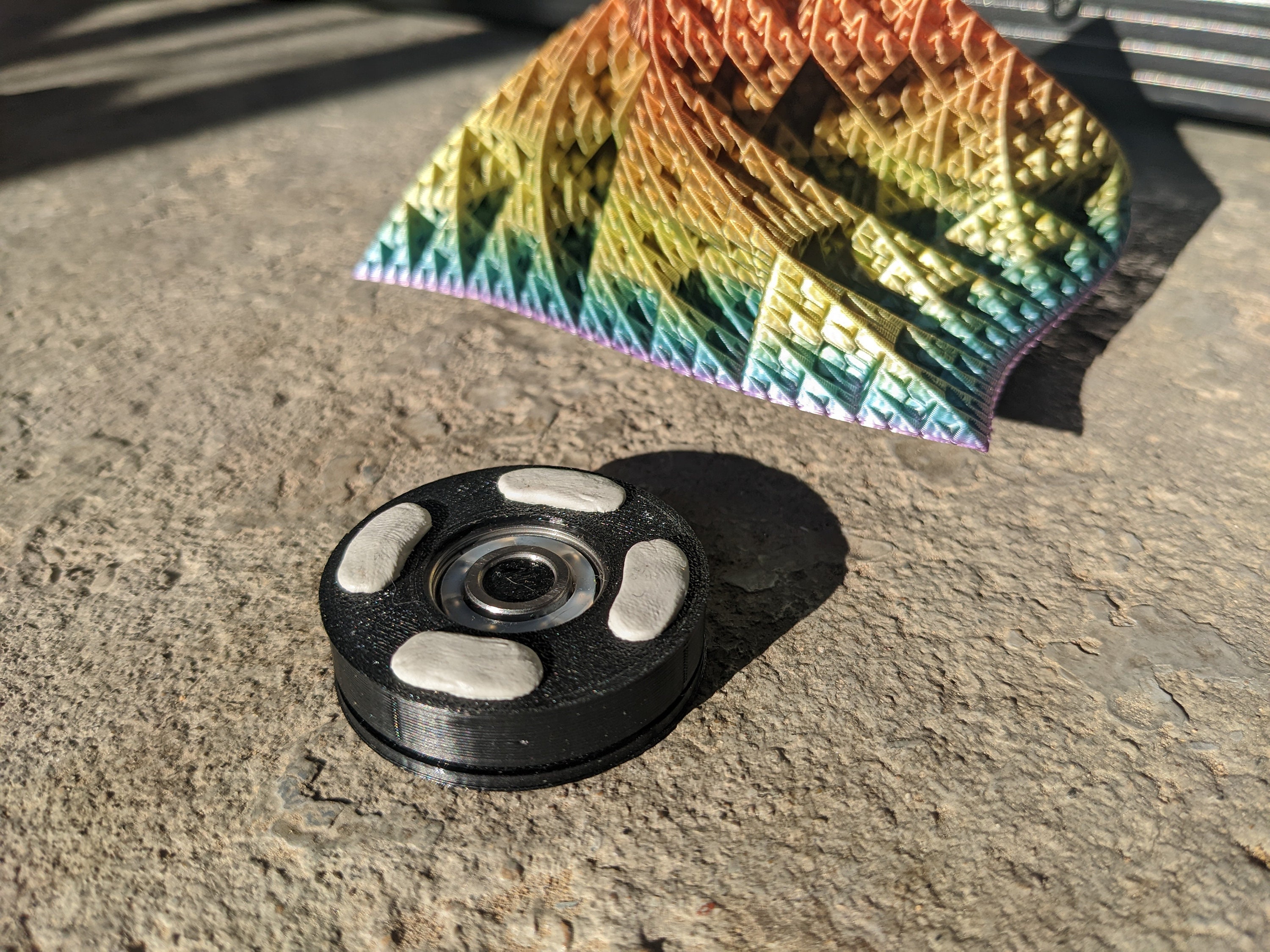 3D Printed Spinner Addition; Geometric Fidget Spinner; Free-spinning ...