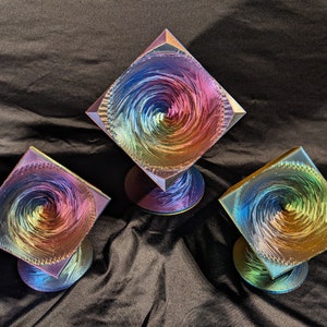 Vortex Cubed Kinetic Sculpture; 3D Printed Iridescent Decor; Fidget ...