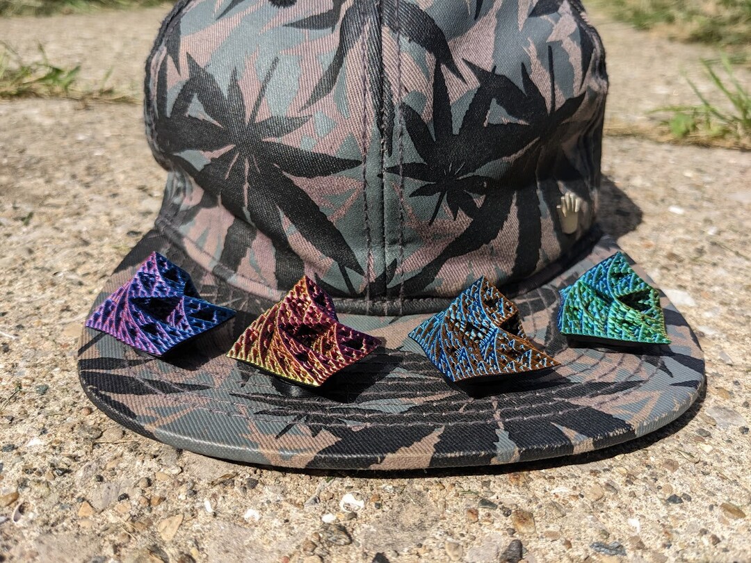 Spins - Warped Sierpinski - 3D Printed Spinning Hat Pin - Etsy