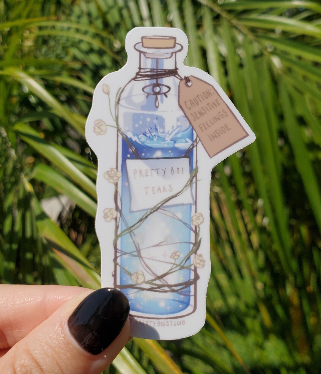 Pretty Boi Tears Clear Sticker, Pretty Stickers, Popular Decorative ...