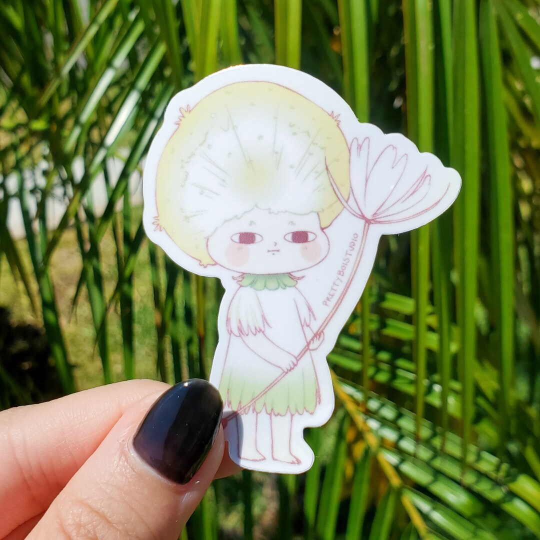 Dandelion Fairy Clear Sticker & Forager Boy Holo Sticker - Etsy