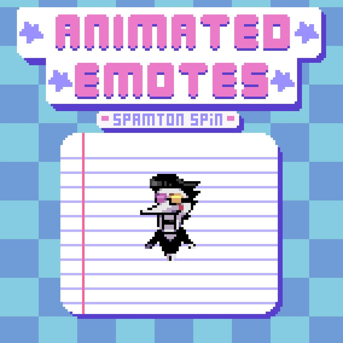 Deltarune Spamton Spin Animated Emote for Twitch Streaming, Discord ...