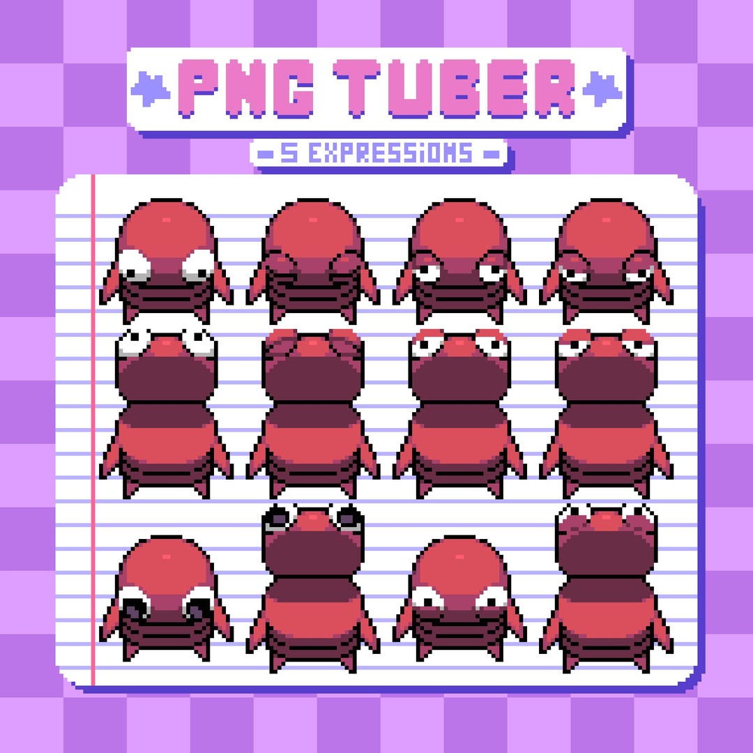 Red REPO Bot Pngtuber Model: 5 Expressions, Veadotube File (digital ...