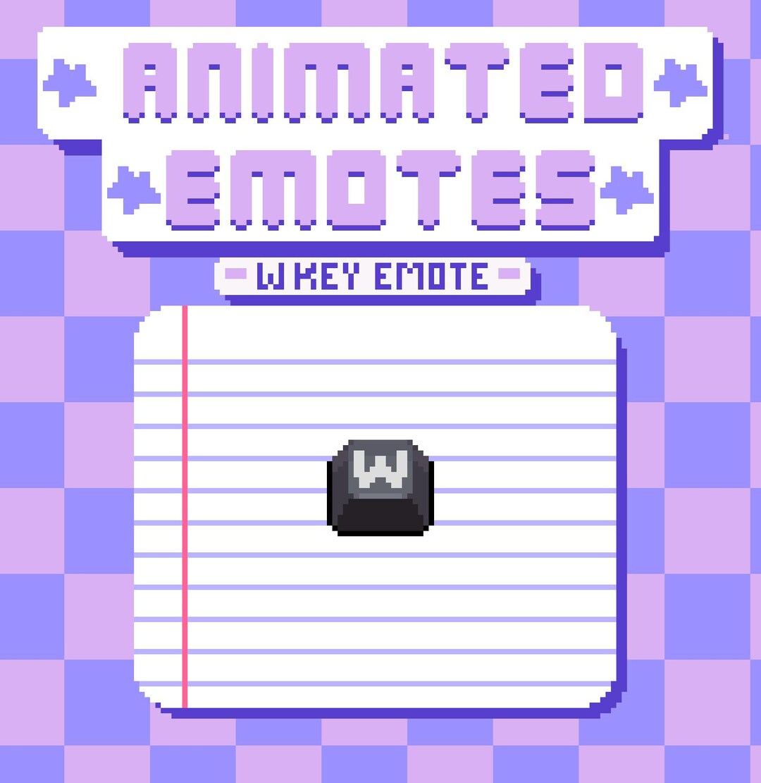 W Key Animated Emote for Twitch Streaming, Discord, Youtube | Cute ...