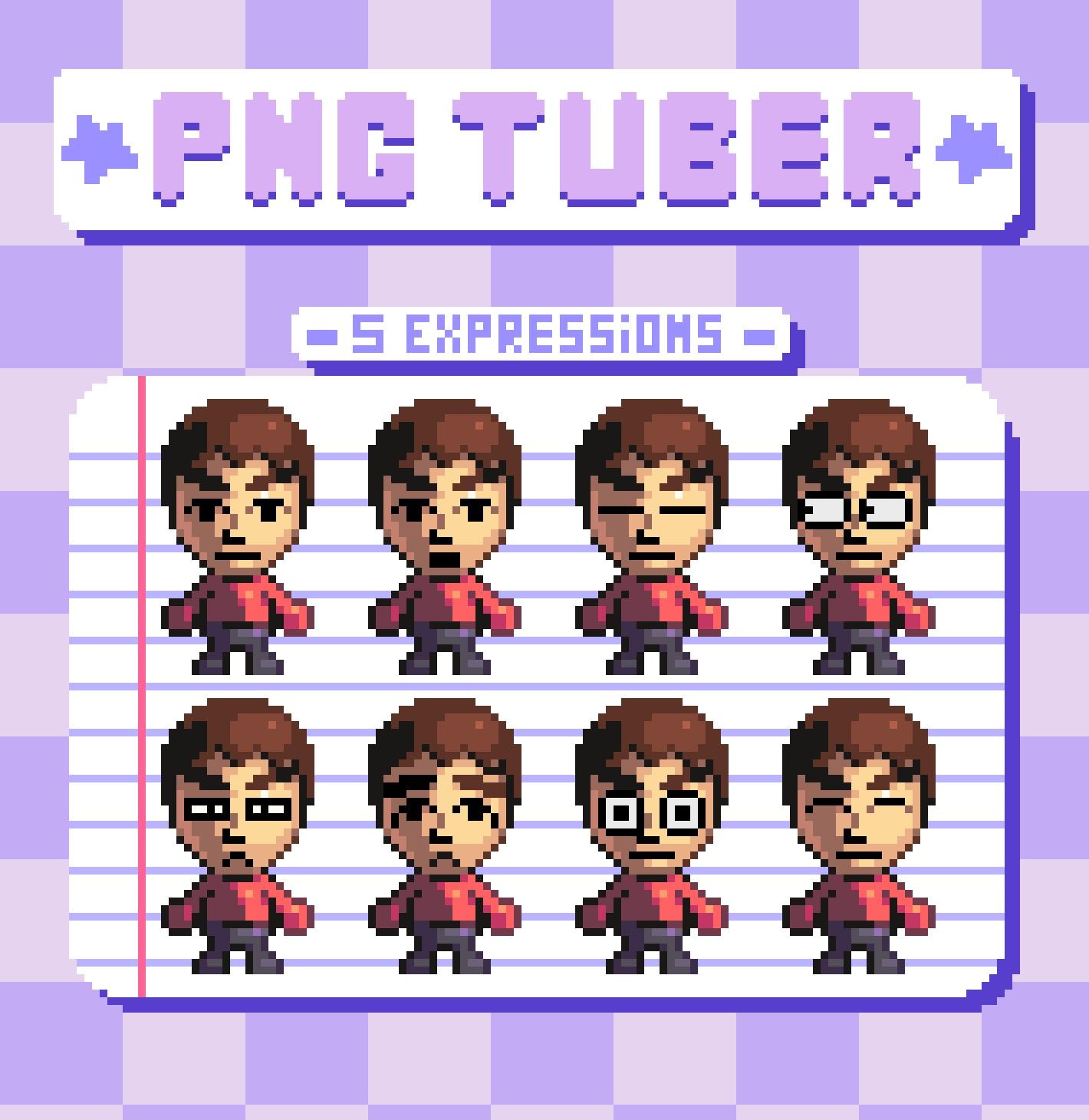 Male Mii Pngtuber: 5 Expressions (digital Download) - Etsy