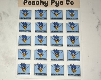 Newsletter Stickers - Etsy