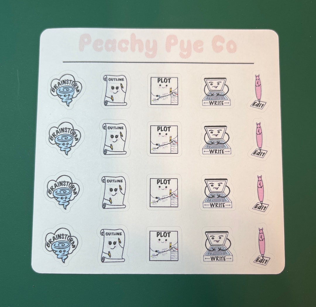 Writing Sticker Sheets for Authors, Writers, or Students Nanowrimo ...