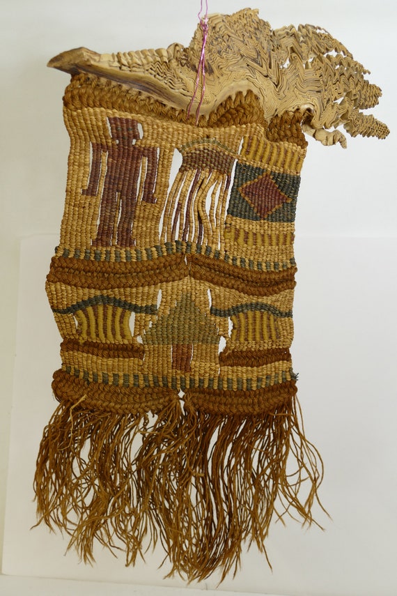 Fantastic Curly Wood Vintage Macrame Wall Hanging Open Weave - Etsy