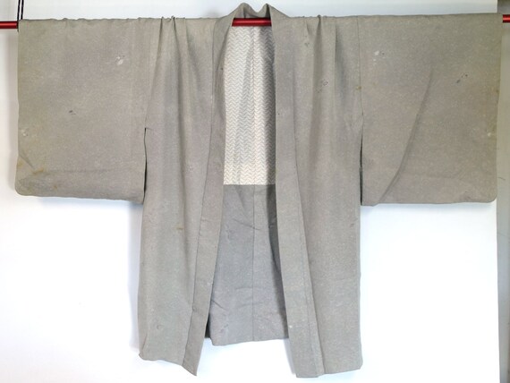 Vintage Japanese Silk Kimono Haori Jacket Overcoat, S… - Gem