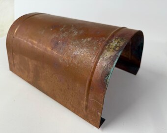Old Distressed Copper Roof Flashing, 20 Gauge, 10 to 11 by 8 Inches ...