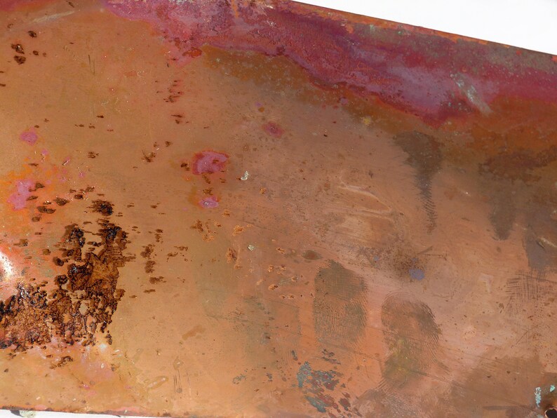 Old Distressed Copper Roof Flashing, 20-22 Heavyweight Gauge, 13 by 8.5 ...