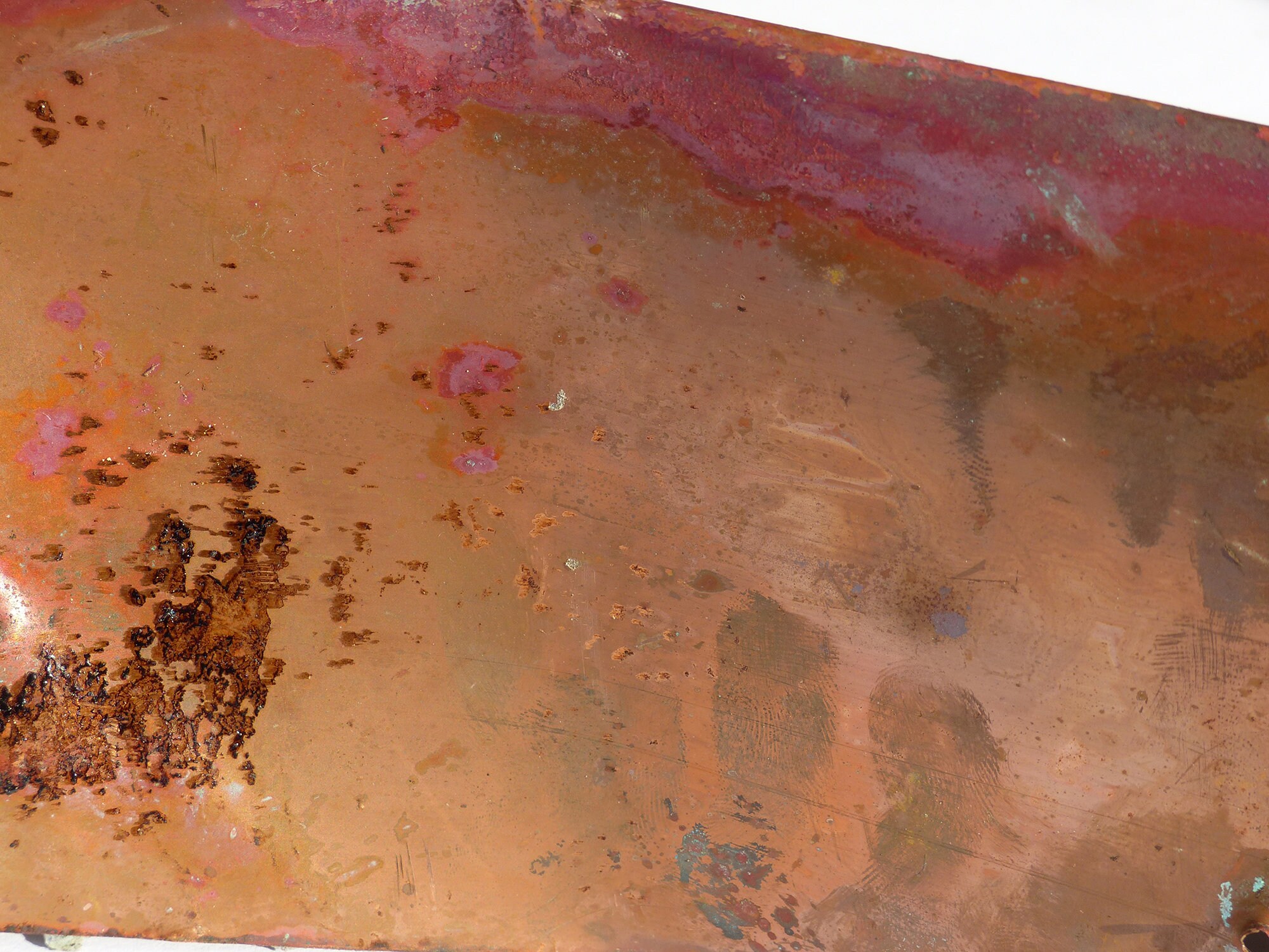 Old Distressed Copper Roof Flashing, 20-22 Heavyweight Gauge, 13 by 8.5 ...