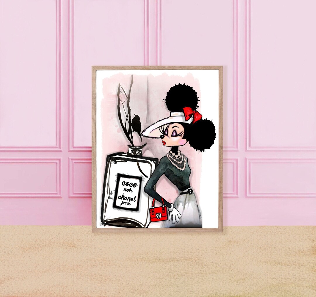 Preppy Cute Minnie Perfume Poster Aesthetic Trendy Watercolor Print ...
