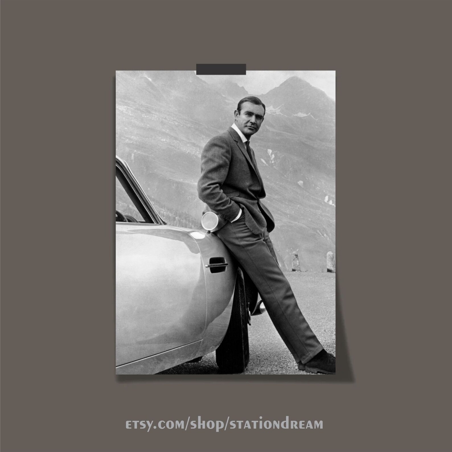 Sean Connery Vintage Poster Trendy Fashion Wall Print 007 James Bond ...