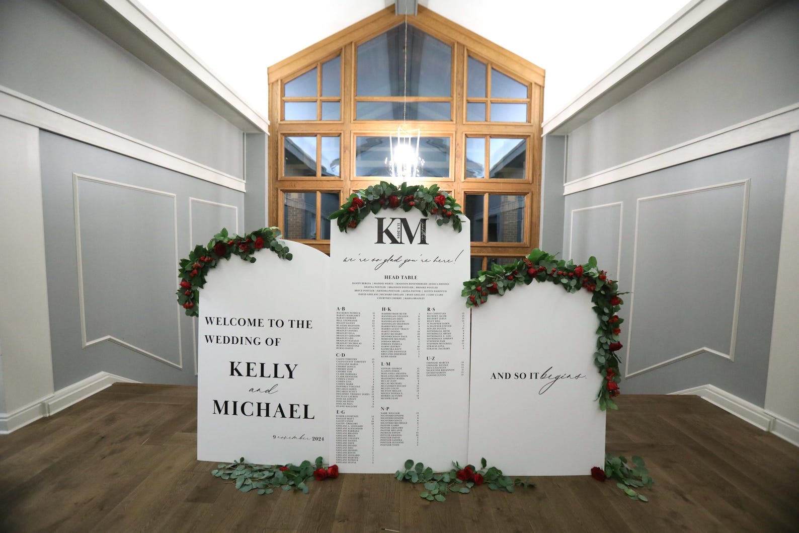 Custom Arch Seating Chart & Welcome Sign – Wedding Seating Chart ...