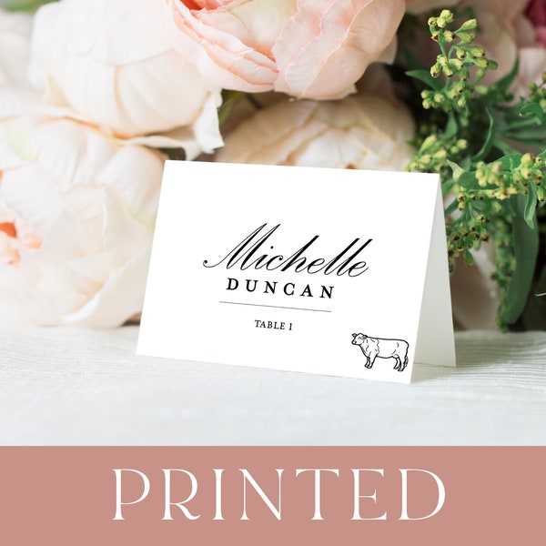 Wedding Place Cards With Meal Choice - Etsy