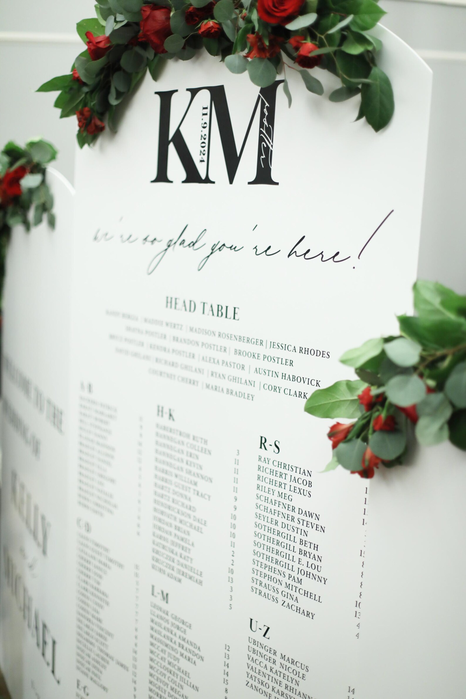 Custom Arch Seating Chart & Welcome Sign – Wedding Seating Chart ...