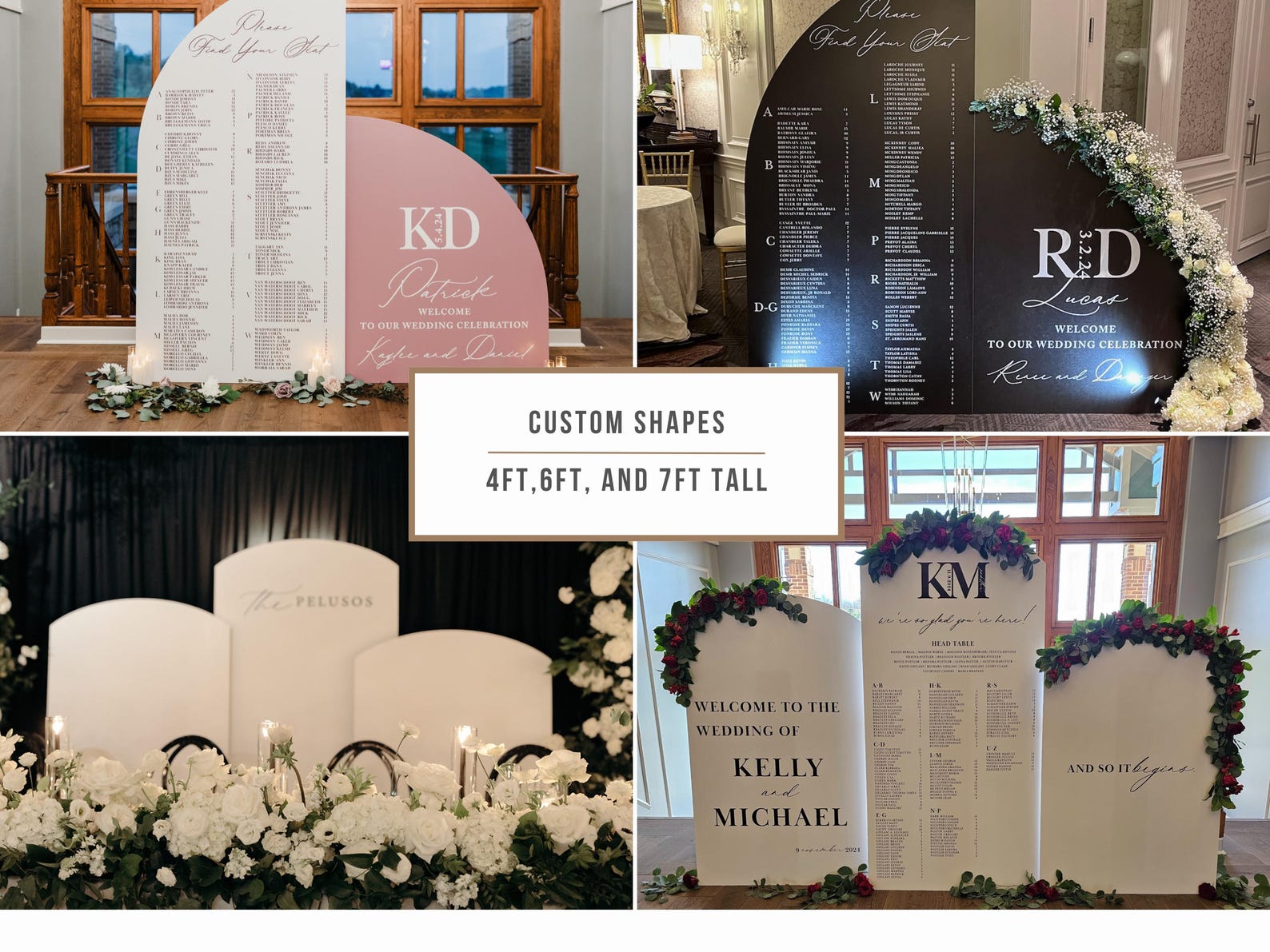 Custom Arch Seating Chart & Welcome Sign – Wedding Seating Chart ...
