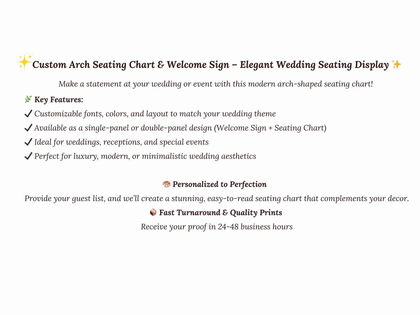 Custom Arch Seating Chart & Welcome Sign – Wedding Seating Chart ...
