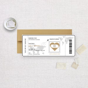 Personalized Scratch-off Surprise Boarding Pass // Birthday Surprise ...