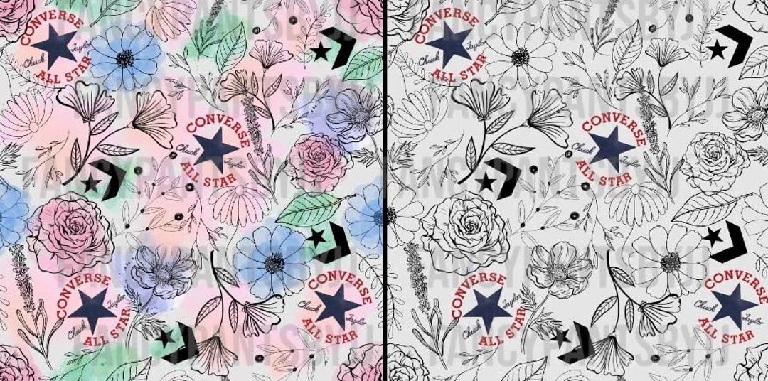Chucks/converse, Skate Shoe Seamless Bundle, Seamless Pattern, Digital ...