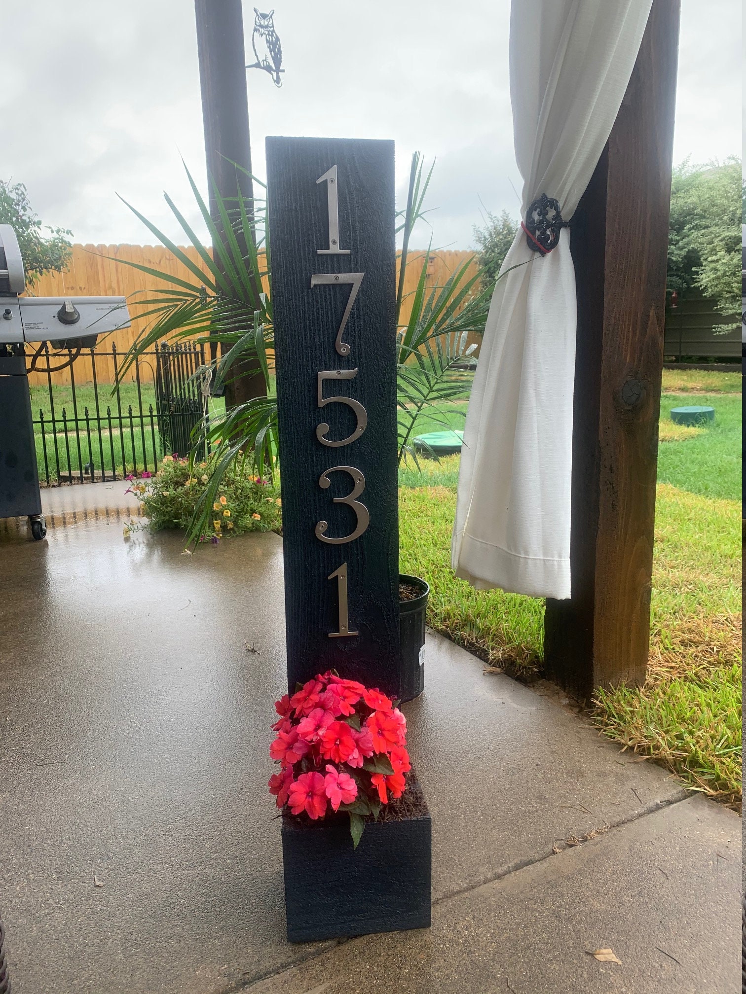 Cedar/pine Address Planter Boxes. Address Plaques Planter - Etsy