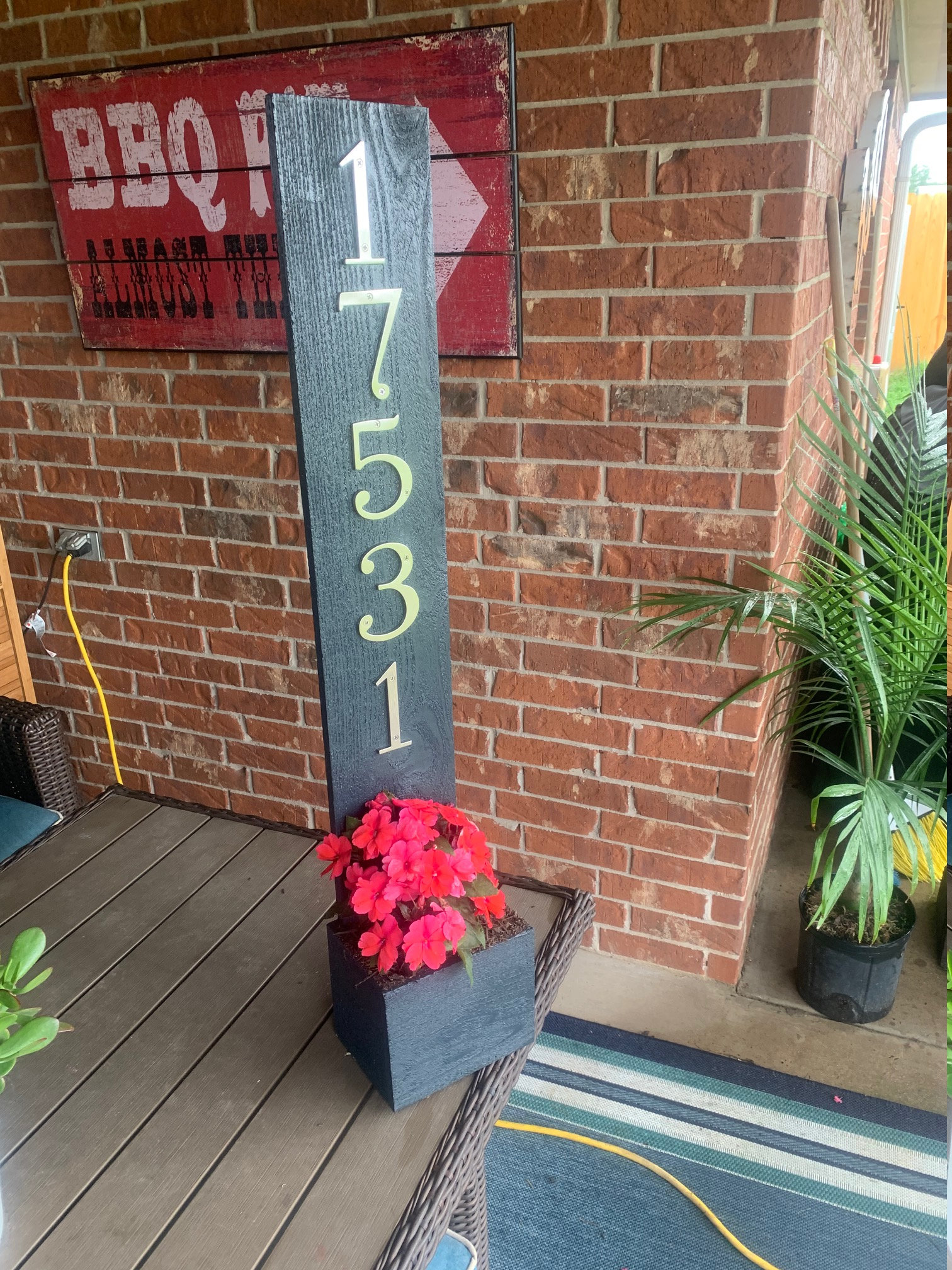 Cedar/pine Address Planter Boxes. Address Plaques Planter - Etsy