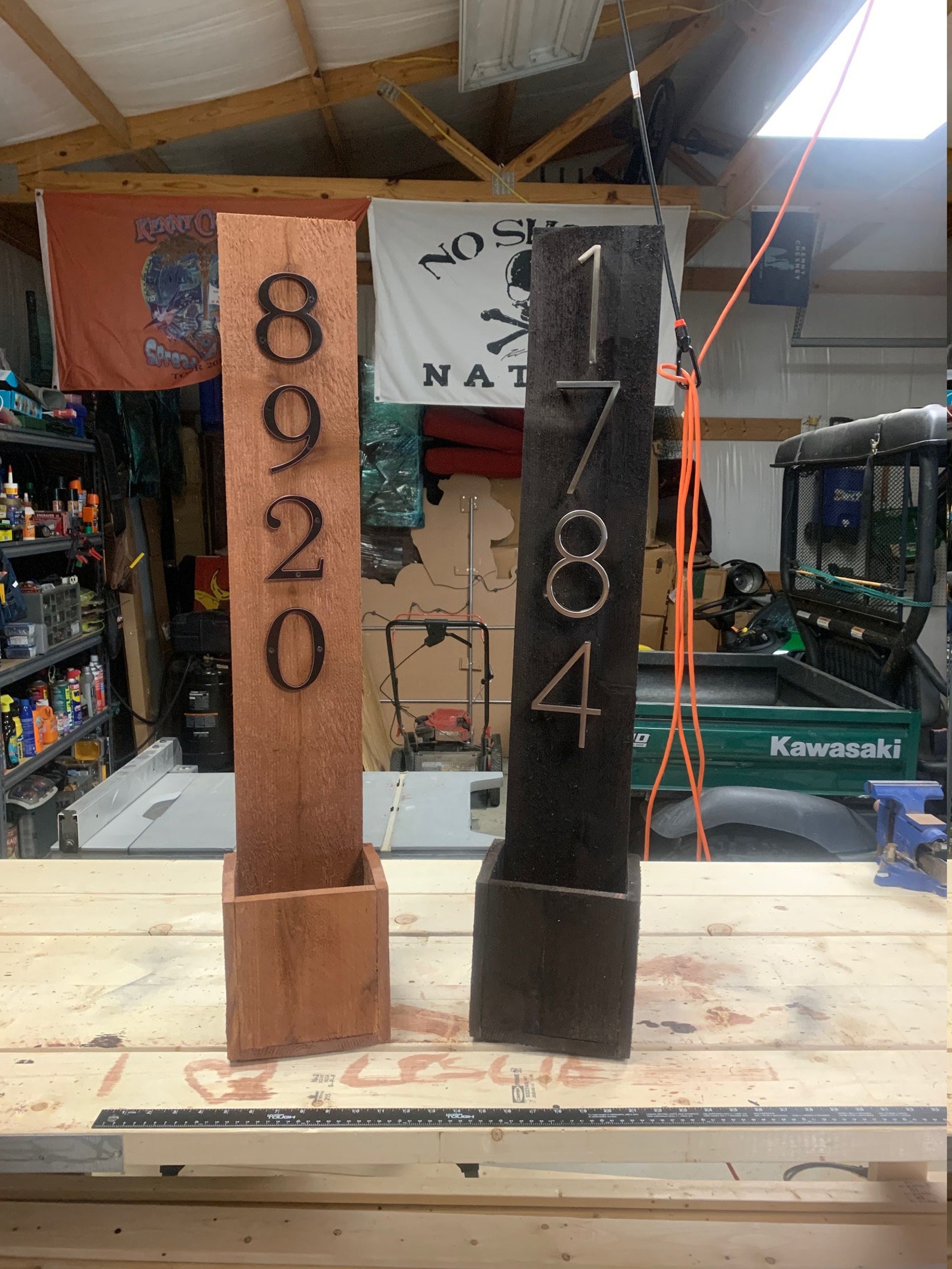 Cedar/pine Address Planter Boxes. Address Plaques Planter - Etsy