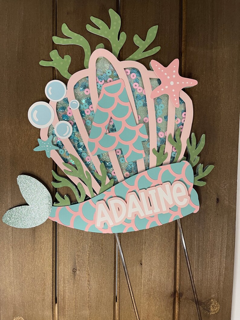 Mermaid Cake Topper - Etsy