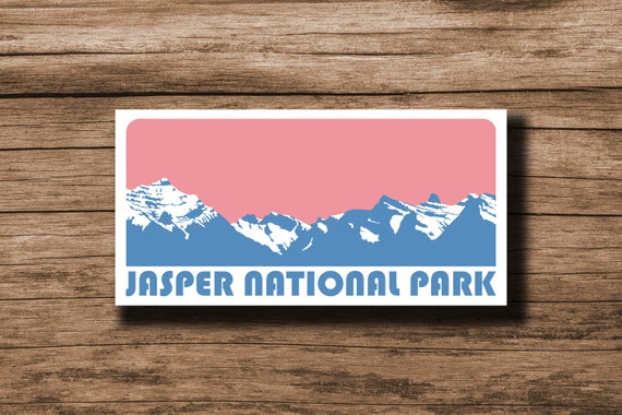 Jasper National Park Sticker Canadian National Parks | Etsy